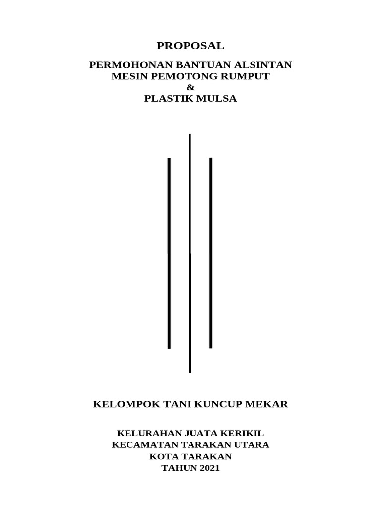Proposal Bantuan Alsintan Pertanian | PDF