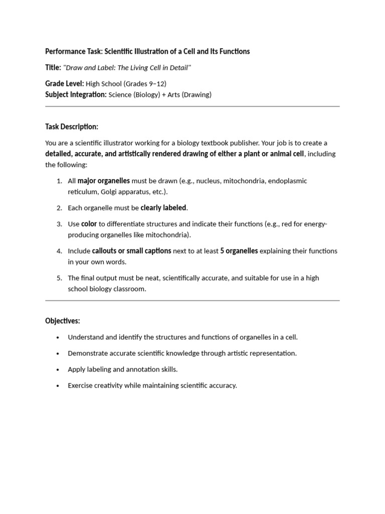 Performance Task | PDF