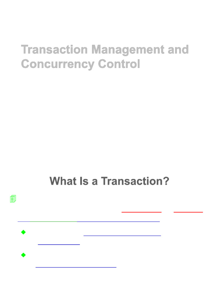 4.2 Transaction-Management-And-Concurrency-Control | PDF | Database Transaction | Databases