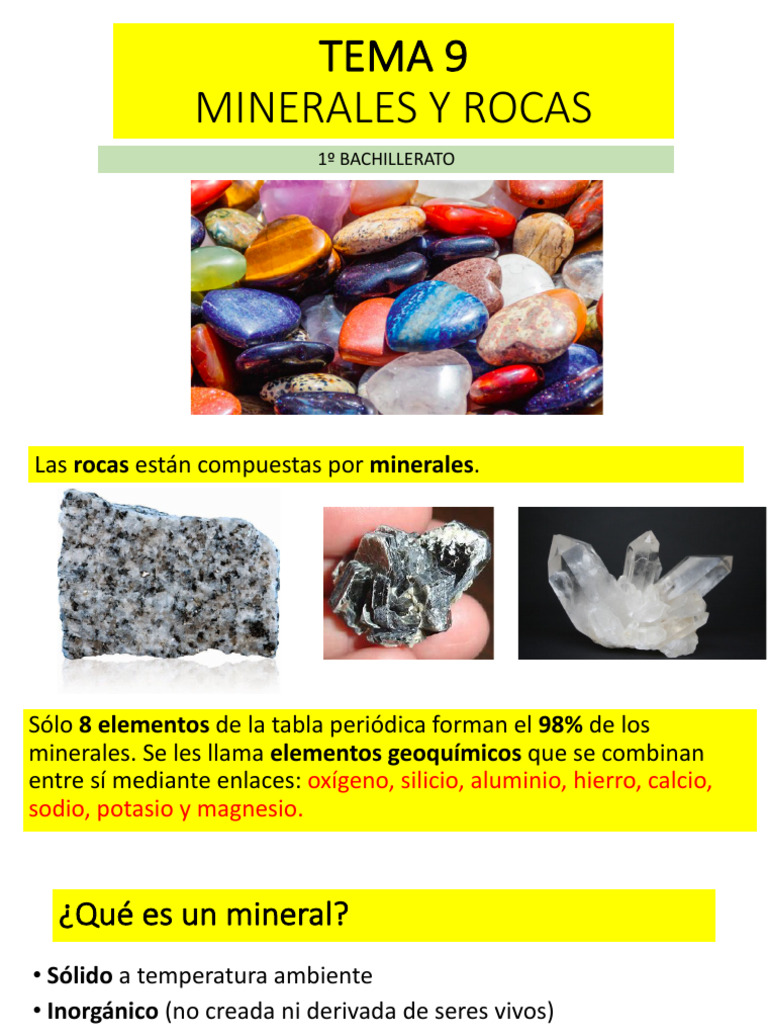 Presentación Minerales y Rocas ANAYA | PDF | Roca clástica | Magma