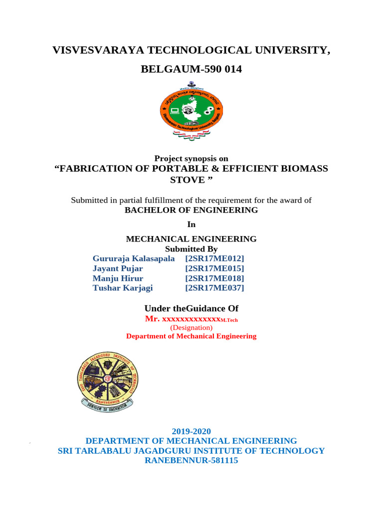 Project Synopsys Cover Page | PDF