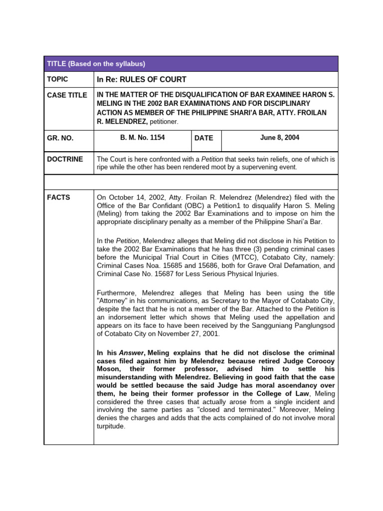 Bar Matter No. 1154 - p2 | PDF | Practice Of Law | Lawyer