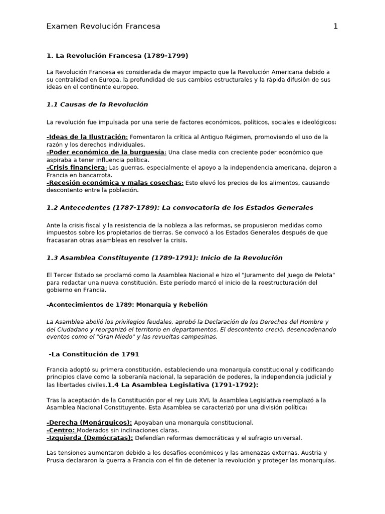 Revolucion Francesa | PDF | revolución Francesa | Reino del terror