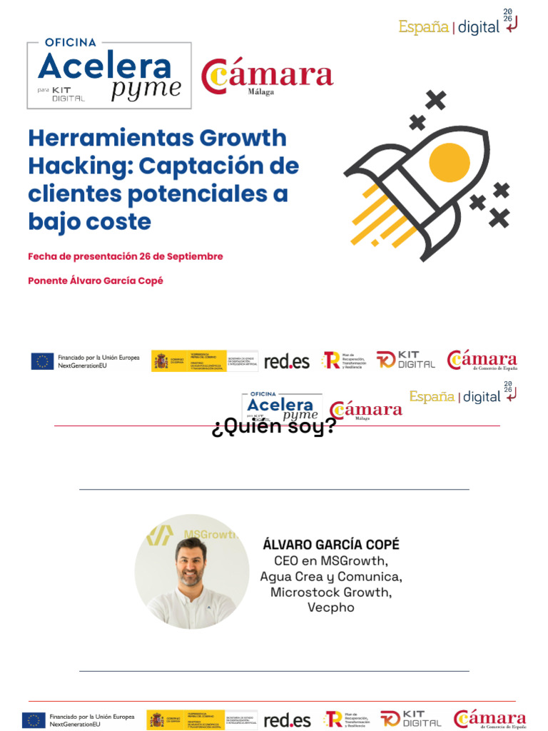 Presentación - Jornada OAP - Herramientas Growth Hacking - 26-09-2023 | PDF | Marketing | Red ...