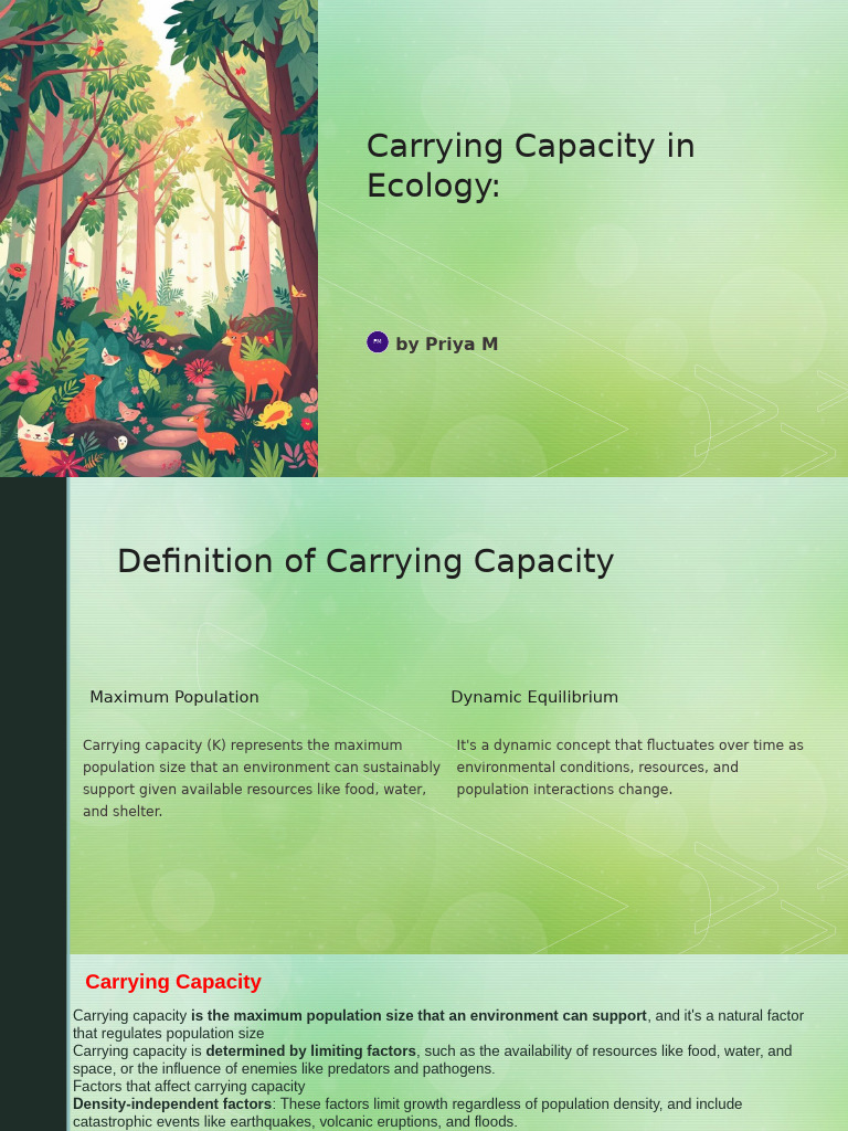 Carrying Capacity in Ecology a Deeper Dive | PDF | Sustainability | Ecology