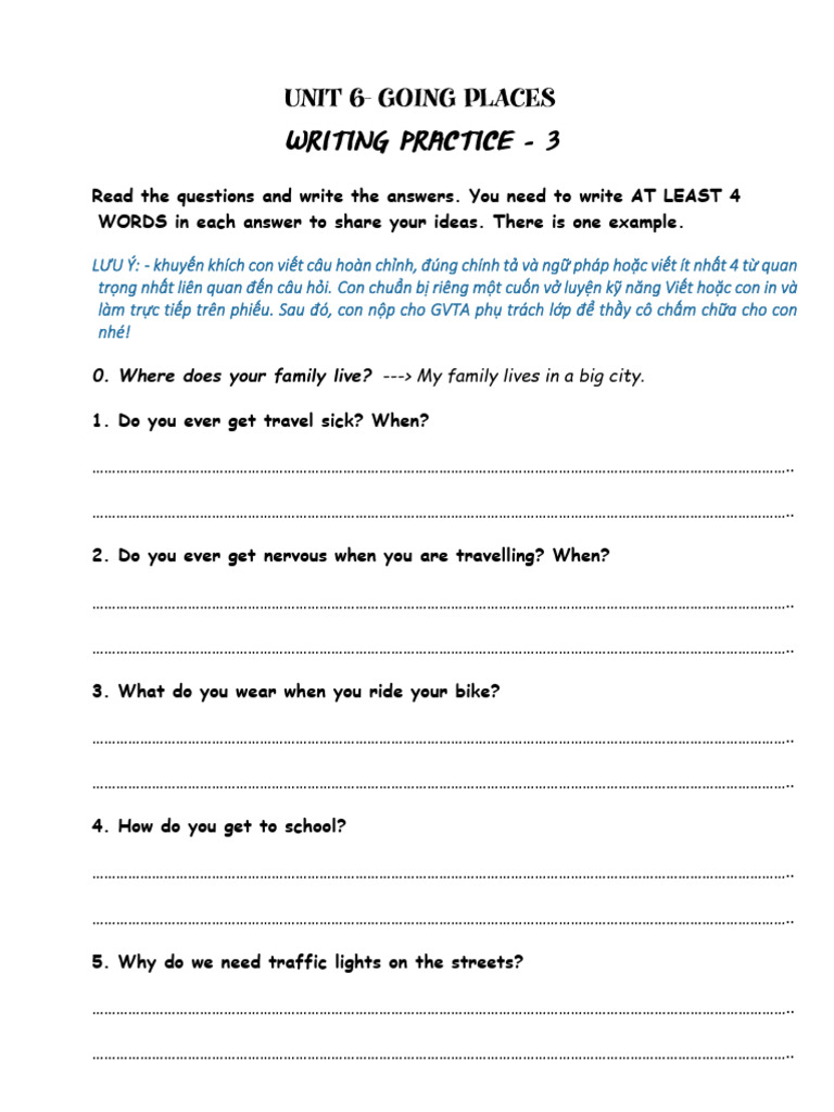 S4 - W22 - U6 - Writing Practice - 03 | PDF