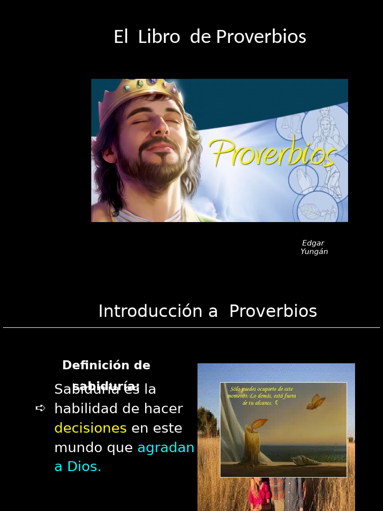 Introducción al Libro de Proverbios | PDF | Libro de proverbios ...