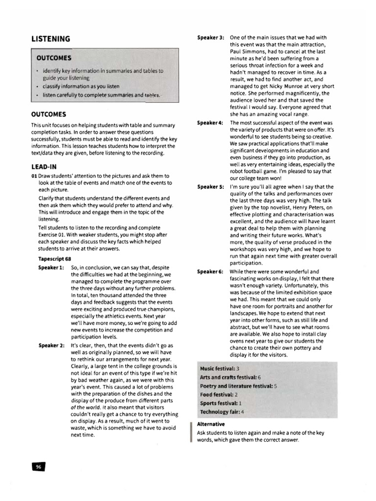 Unit 8 - Listening - Tapescripts and Keys | PDF