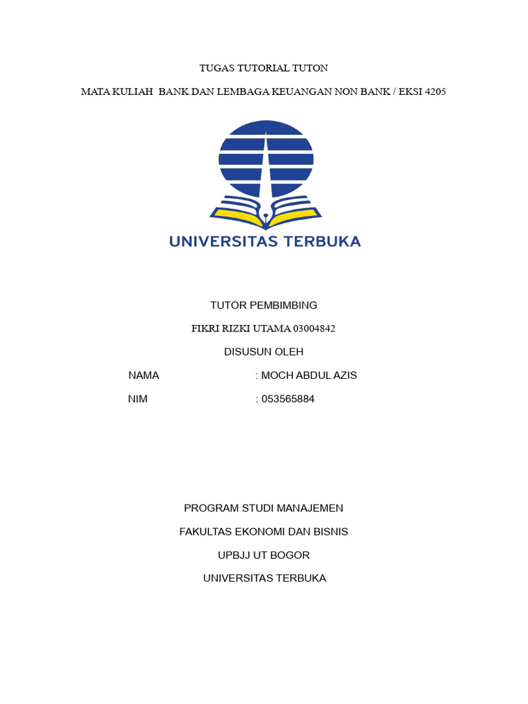 Moch Abdul Azis 053565884 EKSI 4205 2 | PDF