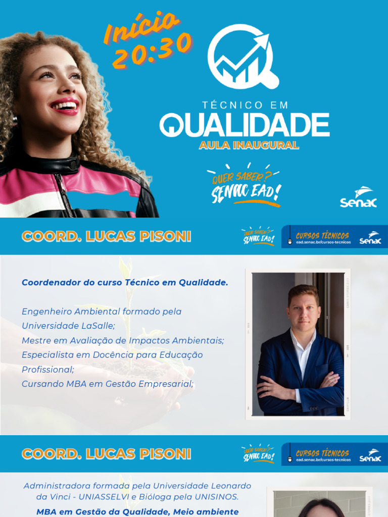 Aula Inaugural do Curso Tqu EAD | PDF | Qualidade (negócios) | Educação ...