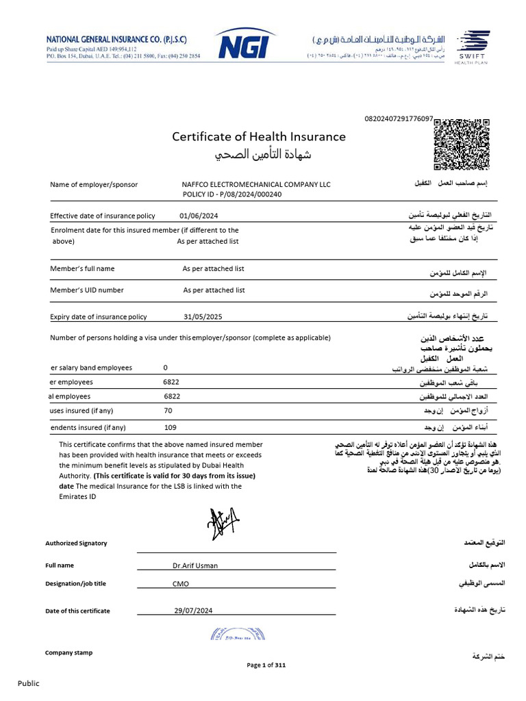 Ngi Group Policy Certificate 2024-2025 | PDF | Human Migration