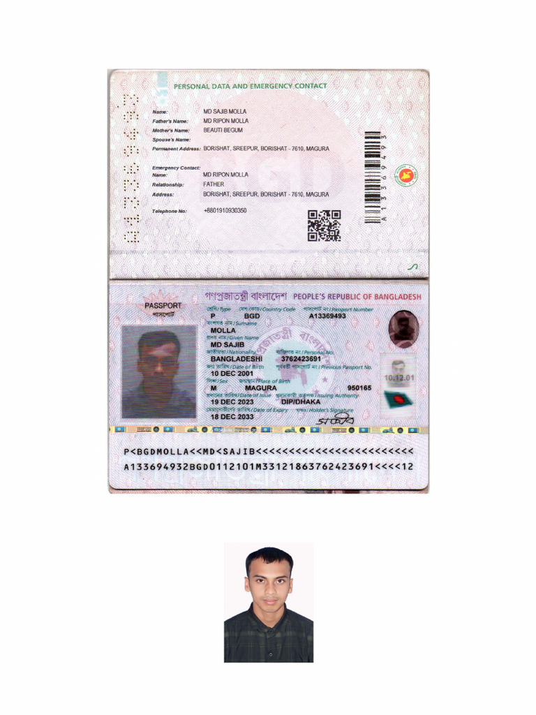 Sajib Passport With Photo | PDF