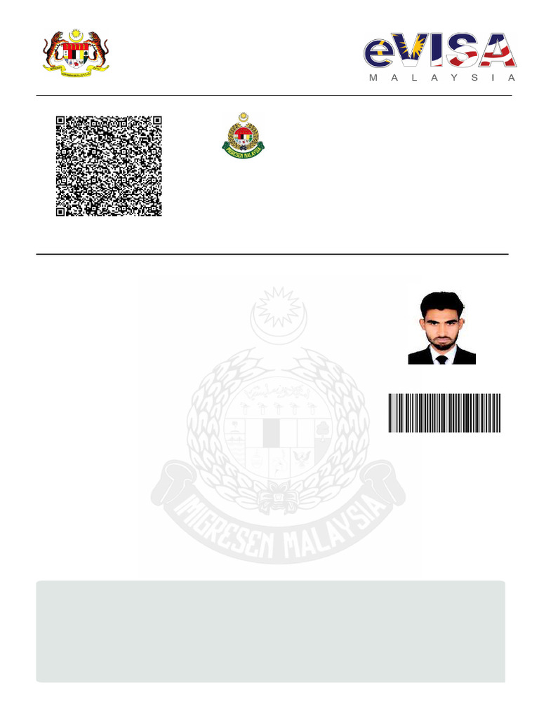 Malaysia EVISA Certificate MD AKASH | PDF