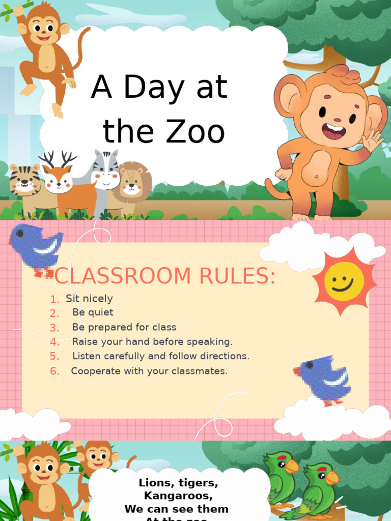 A Day at The Zoo - Primary Lesson Plan For English | PDF