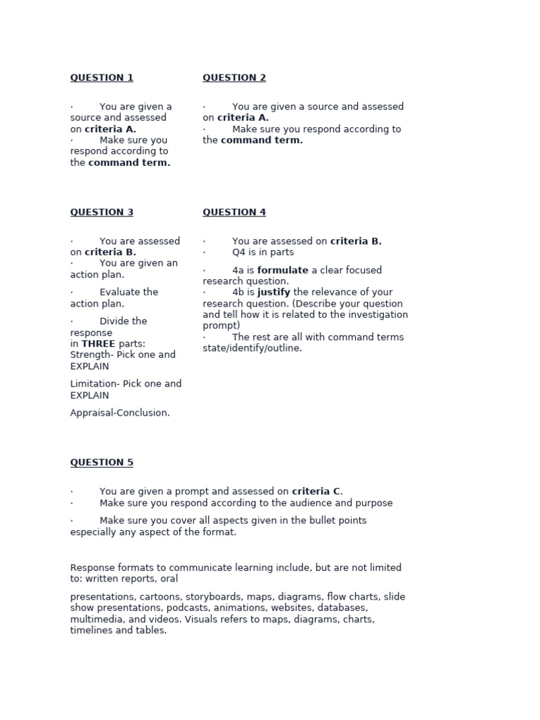 Blueprint of The Assessment | PDF