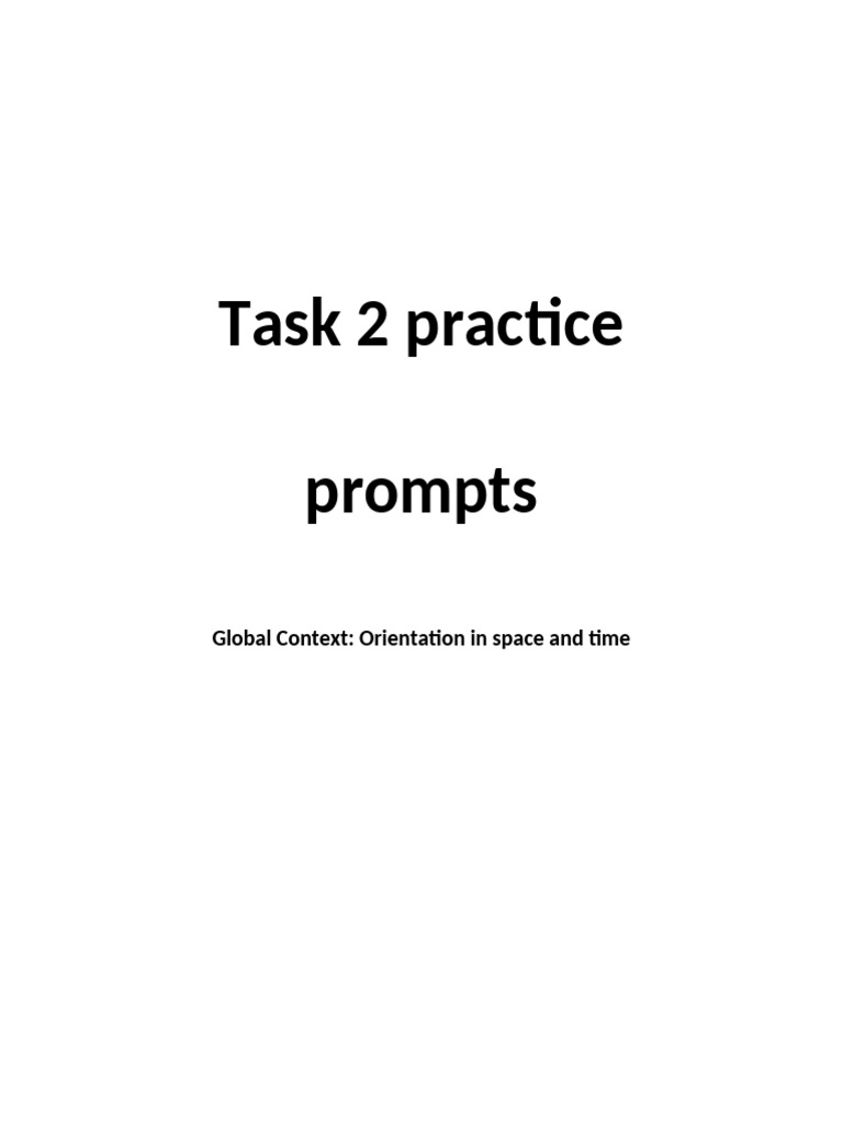 IB MYP Task 2 Storytelling Prompts | PDF | Narrative | Psychology