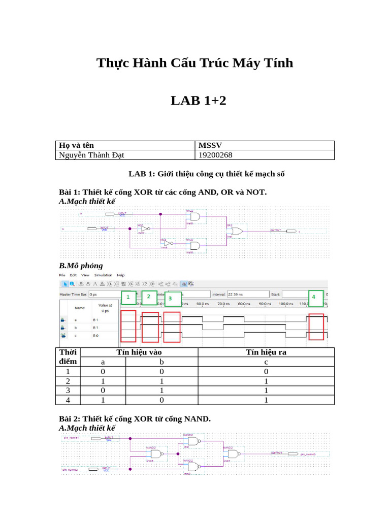 NguyenThanhDat - TTCTMT - LAB1 - LAB2 | PDF