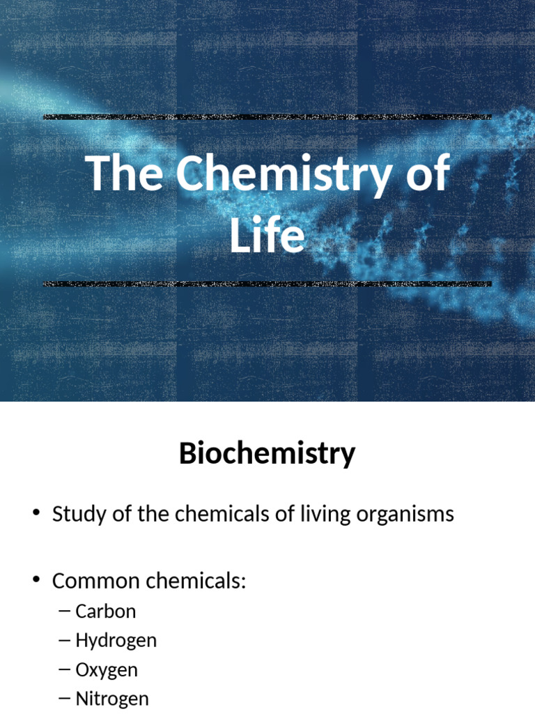 The Chemistry of Life | PDF | Carbohydrates | Fat
