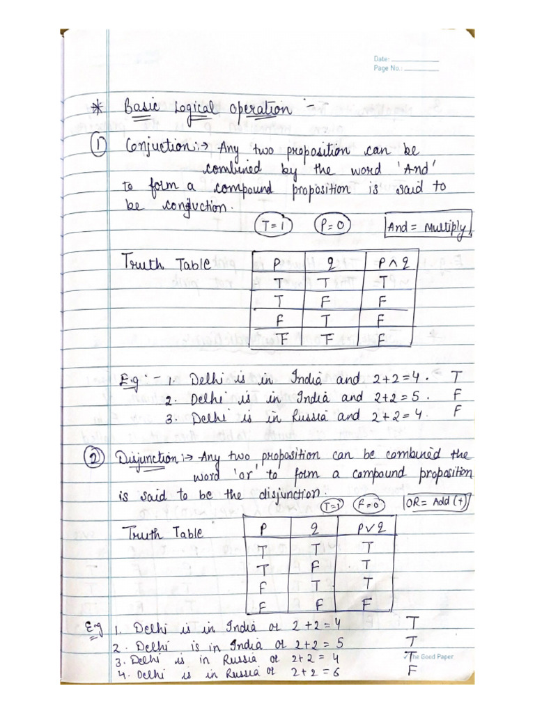 Logic - (Discrete Mathematics) | PDF