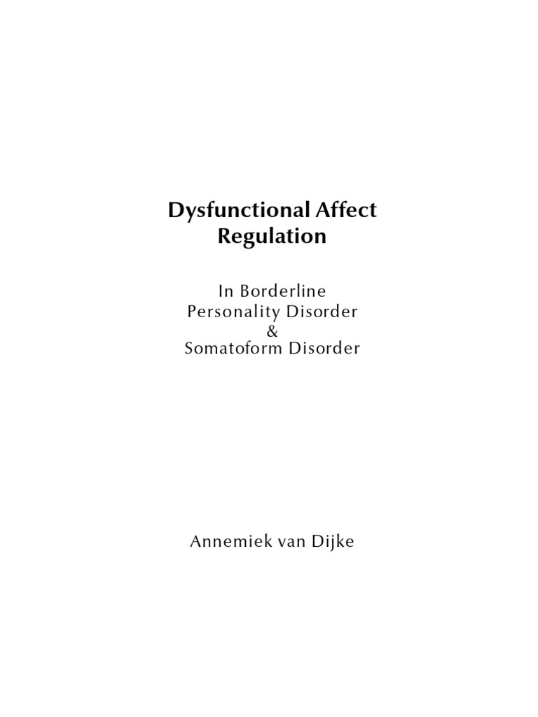 Affect Dysregulation | Download Free PDF | Complex Post Traumatic ...