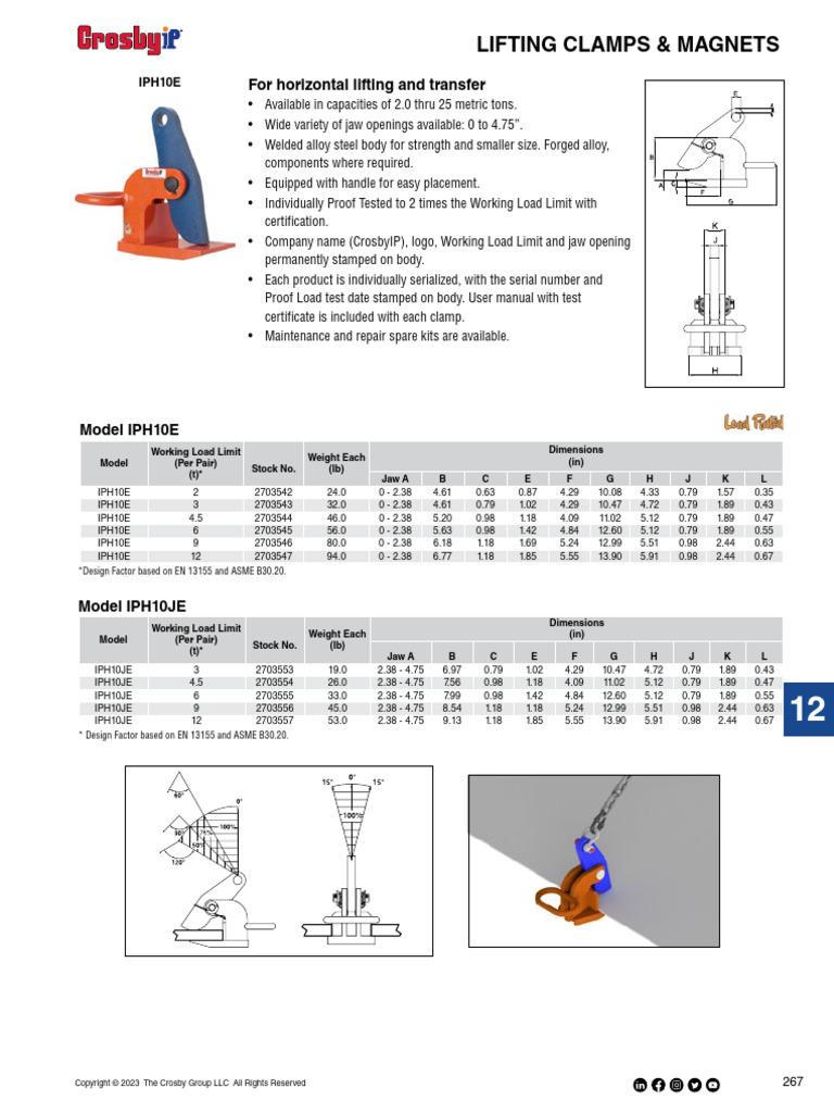 Lifting Clamps & Magnets Specifications | PDF | Mechanical Engineering