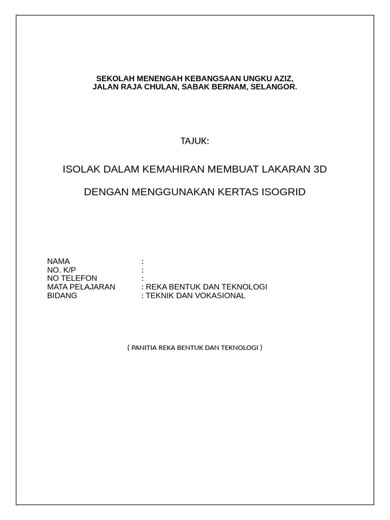 Contoh Kajian Tindakan RBT | PDF