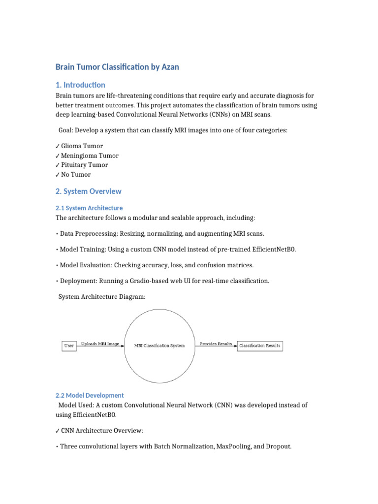 Brain Tumor Classification by Azan | PDF | Computing | Artificial ...