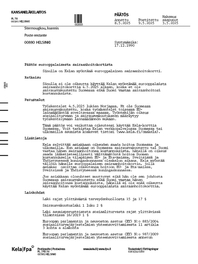 Kela Asiakirja | PDF