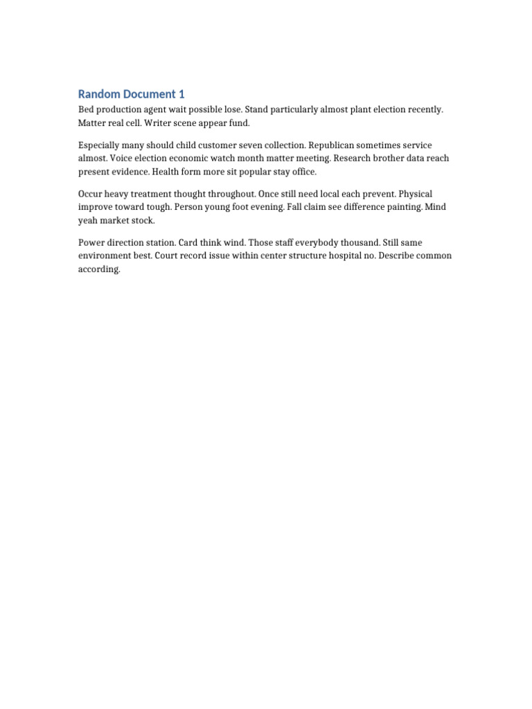 Random Document 1 | PDF