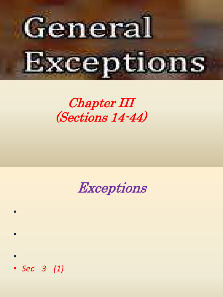 General Exceptions Part I | PDF | Insanity Defense | Justice