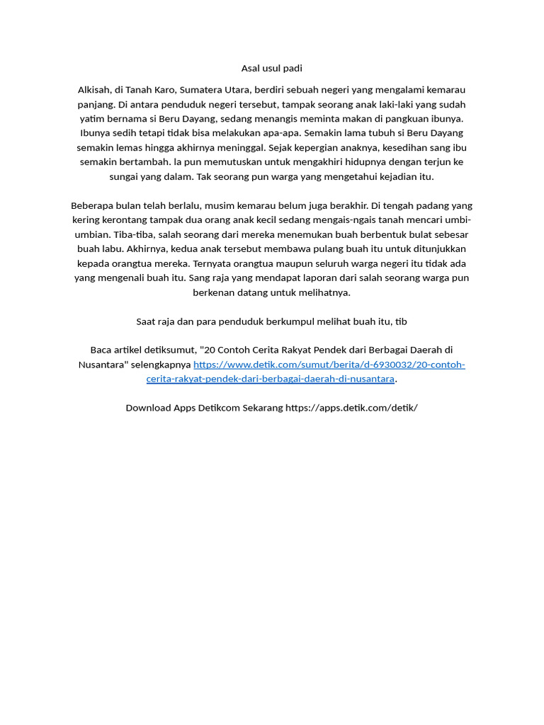 Asal Usul Padi | PDF