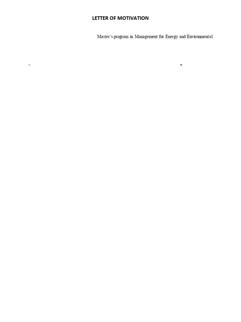 MEET Program Application Motivation Letter | PDF | Sustainability ...