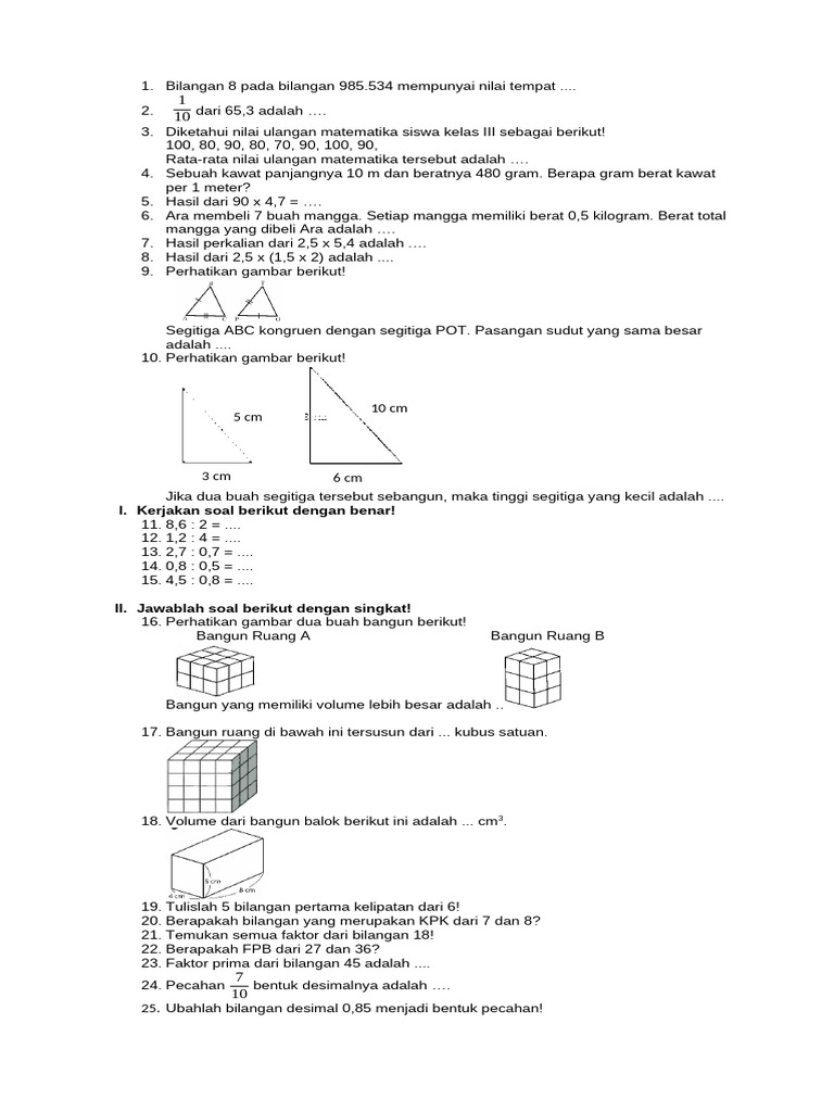 Soal Latihan MTK | PDF