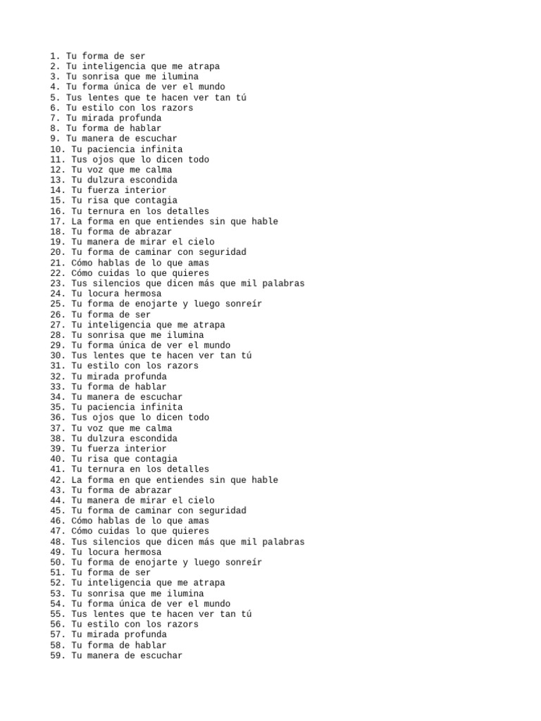 1000 Razones para Amarte | PDF