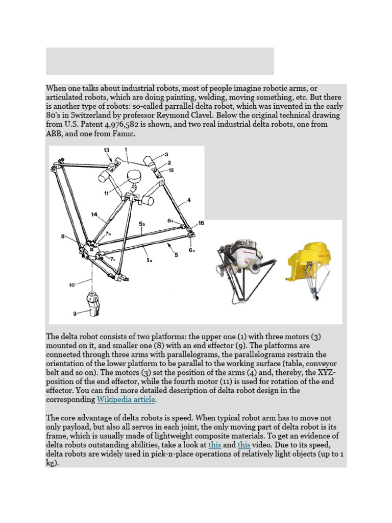 Delta Robot Kinematics | PDF | Geometry | Euclidean Geometry