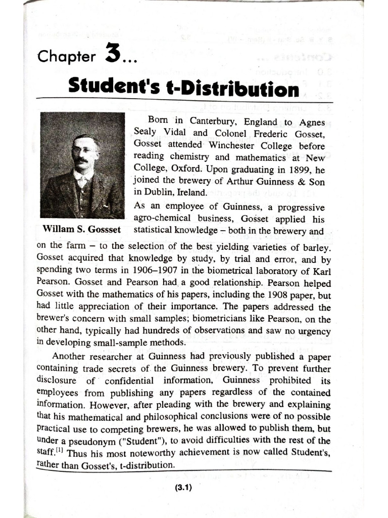 Student's T-Distribution | PDF