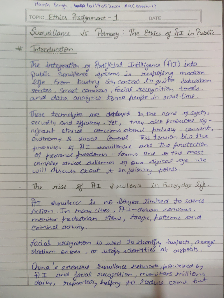 Harsh Singh, Ethics Assignment | PDF
