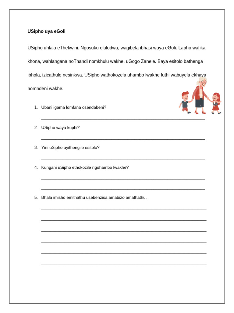 USipho Uya Egoli | PDF