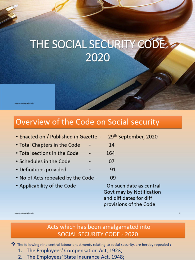 Overview of Social Security Code 2020 | PDF | Employment | Social ...