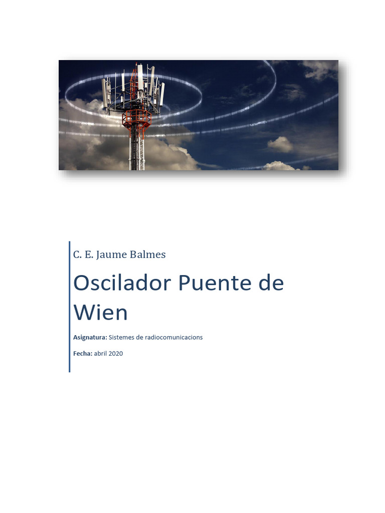 2STI - MP5 - Oscilador Puente de Wien | PDF | Circuitos electrónicos | Ingeniería Informática