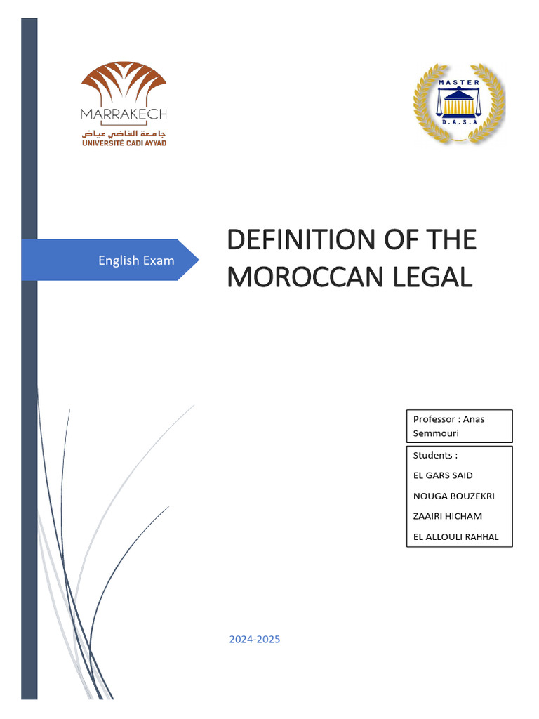 Overview of the Moroccan Legal System | PDF | Supreme Courts ...