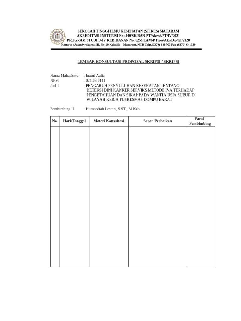 Lembar Konsul 2 | PDF