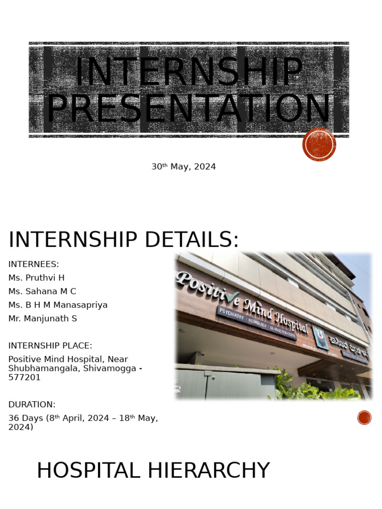Internship Presentation | PDF