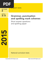 2015 Key Stage 2 SPAG Mark Schemes | PDF | Part Of Speech | English ...