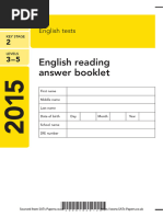 STA228410e 2022 ks2 English Reading Reading Answer Booklet | PDF ...