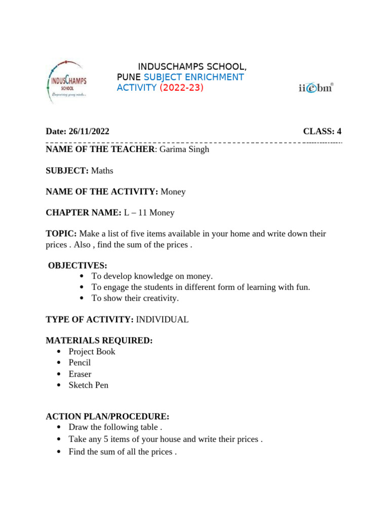 STD 4 Maths S.E.A. - 2 Term 2 | PDF