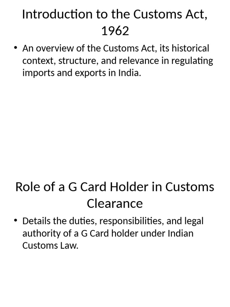 Guide to Indian Customs Regulations | PDF