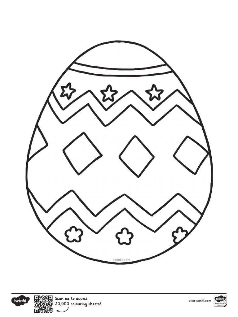 Easter Egg Template Colouring | PDF
