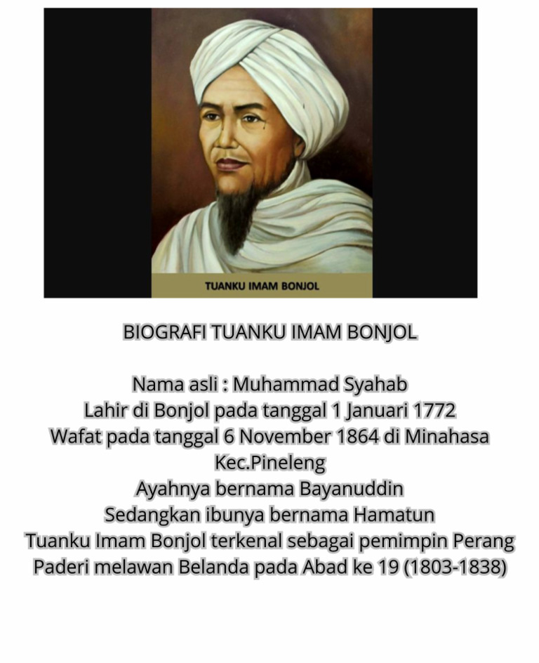 BIOGRAFI TUANKU IMAM BONJOL Nama Asli | PDF