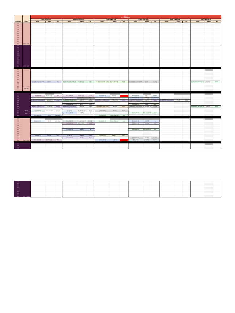 Jadwal Week 3 Mei (19 Mei - 24 Mei 2025) - Sheet1 | PDF